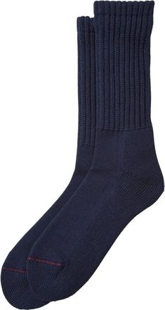 RoToTo Homme, Sous-v&ecirc;tements, Bleu, Taille: M Loose Pile Crew Sock