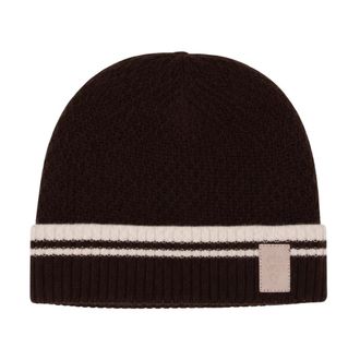 Eleventy M&uuml;tze und Schal Set mit Logo - - Accessories - Herren - Braun - ONE SIZE