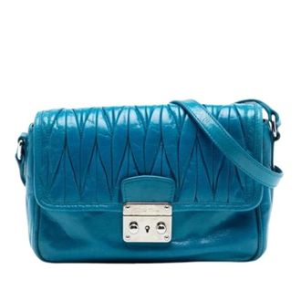 Miu Miu Pre-owned Sac bandouli&egrave;re matelass&eacute; - Femme - Pre-owned - Bleu - Taille: ONE Size
