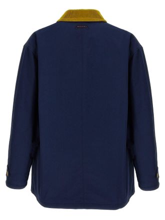 Marni Organic Cotton Gabardine Parka - Navy