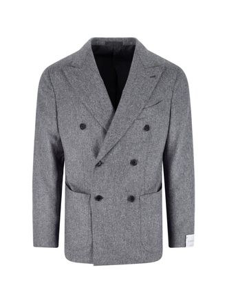 Caruso Double-Breasted Wool Blazer