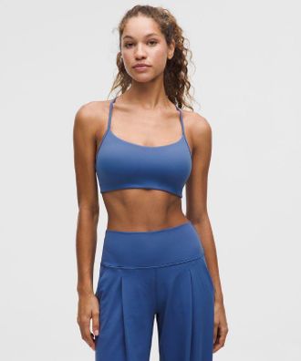 lululemon Flow Y BH Leichter Halt f&uuml;r A/B-Cups Evolve f&uuml;r Frauen - Gr&ouml;&szlig;e 2XS in Brilliant Blue