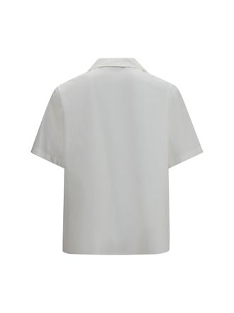 Valentino Mens Short-Sleeve Shirt Vlogo White Cotton