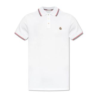 Moncler Polo mit Logo - - Tops - Herren - Wei&szlig; - S