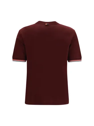 Thom Browne Womens Wool-Blend T-Shirt Burgundy T-Shirts And Polos