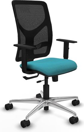 Piqueras y Crespo Schreibtischstuhl mit hoher R&uuml;ckenlehne, mit 1D-Armlehnen, h&ouml;henverstellbare Lendenwirbelst&uuml;tze, ausgestattet mit Syncro/Traslack und Schneideschaum, 