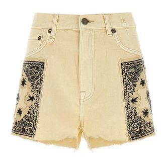 R13 Femme, Shorts, Beige, Taille: W24 X-Bf Shorts