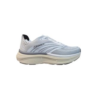Twinset Durchbrochene Gestreifte Sneakers - - Shoes - Damen - Grau - 41 EU