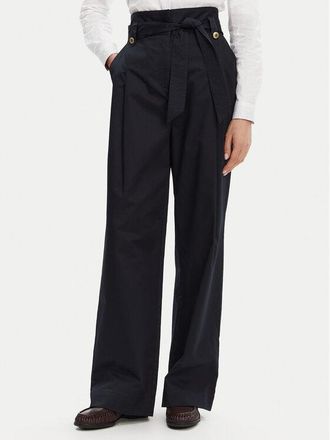 Barbour Stoffhose Elsie LTR0385NY99 Dunkelblau Wide Leg