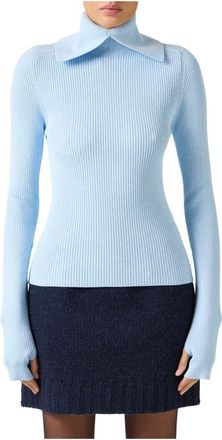 Iceberg Femme, Pulls, Bleu, Taille: 38 FR Pull Col Montant Ajusté