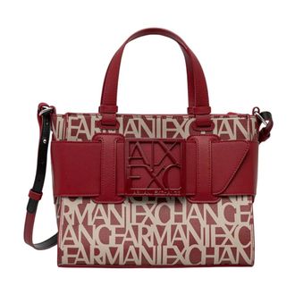 A|X Armani Exchange Logo Kunstleder Handtasche - - Bags - Damen - Rot - ONE SIZE