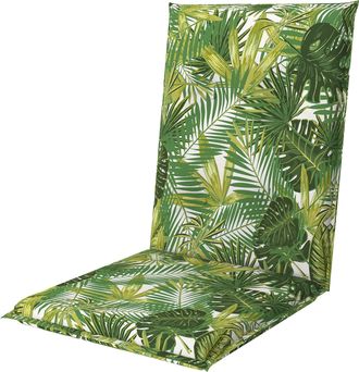 Doppler Midilehner Living/Gartenstuhlauflage/Midilehner/Palmen/ca. 110 x 48 x 6 cm