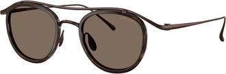 Giorgio Armani unisex, Accessoires, Brun, Taille: 46 MM Pantos Lunettes de soleil