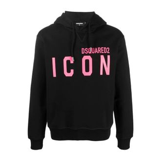 Dsquared2 Schwarzer Hoodie - - Sweatshirts & Hoodies - Herren - Schwarzk - 2XL