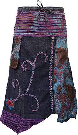 Shopoholic Fashion Shopoholic Fashion Jupe ample style hippie bohème, Noir, Taille Unique