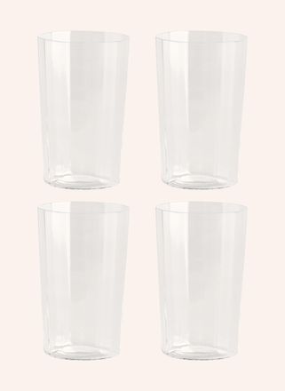 HAY 4er-Set Trinkgl&auml;ser Angle Medium transparent