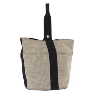 Herm&egrave;s Sac seau Pre-owned en toile - Femme - Pre-owned - Beige - Taille: ONE Size