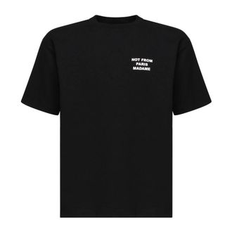 Dr&ocirc;le de Monsieur Slogan Baumwoll-T-Shirt mit Rundhalsausschnitt - - Tops - Herren - Schwarzk - XL