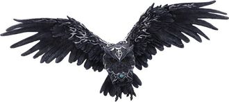 Nemesis Now Dunkle Feder, Schwarz, 55 cm, Kunstharz