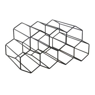 Generic Modernes - Flaschenhalter aus Eisen mit Sieben F&auml;chern, dekorativer Barschrank-Organizer, Elegantes rotes Display, kompaktes und langlebiges Design | 