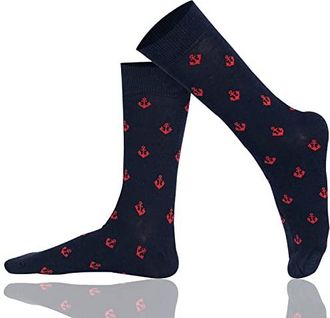 MySocks Chaussettes Unisexe Design Marine rouge Ancre