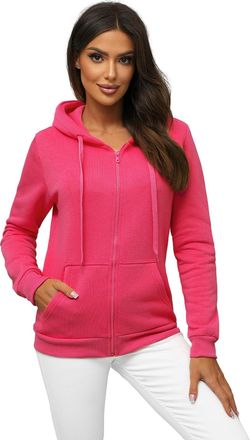 OZONEE Damen Kapuzenpullover Sweatjacke Sweatshirt Farbvarianten Kapuzenjacke Kapuzenpulli Langarm Kapuze Hoodie Sport Style Casual Fitness Basic Training 77