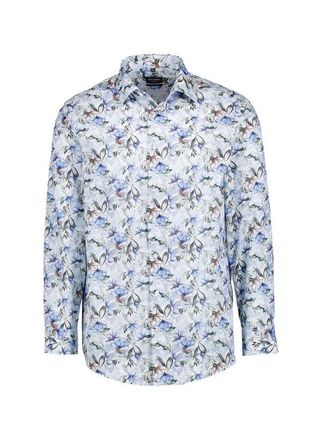 Olymp Herren Hemd blau Baumwolle