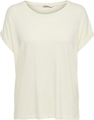 Only Onlmoster S/S O-Neck Top Noos JRS T-Shirt, Antique White, XS Femmes
