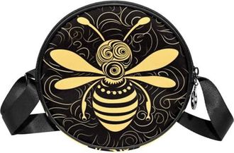 Generic Sac &agrave; bandouli&egrave;re Circle pour femme, petit sac &agrave; bandouli&egrave;re avec fermeture &eacute;clair, bretelles r&eacute;glables, sac &agrave; main rond d&eacute;contract&eacute; pour femmes et fi