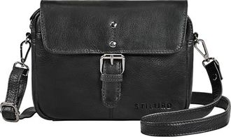 STILORD Belle Petite Sac Bandoulière Femme Cuir Véritable - Élegant Besace Crossbody Bag Sac a Main Noir Portés épaule pour Tous les Jours Sangle dÉpaule Amov