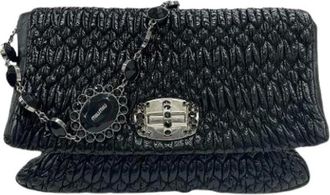 Miu Miu Pre-owned Sac bandouli&egrave;re Matelass&eacute; - Femme - Pre-owned - Noir - Taille: ONE Size