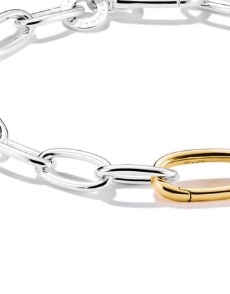 Thomas Sabo bracelet charm bicolore avec maillon de connexion argent&eacute; en argent et dor&eacute;