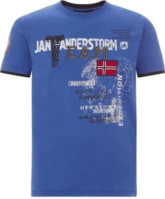 Jan Vanderstorm Homme T-Shirt Sölve Bleu Roi, 6XL (XXXXXXL) - 76/78