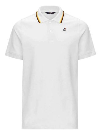 K-Way Jud Poloshirt mit Kontrastdetail - Wei&szlig;