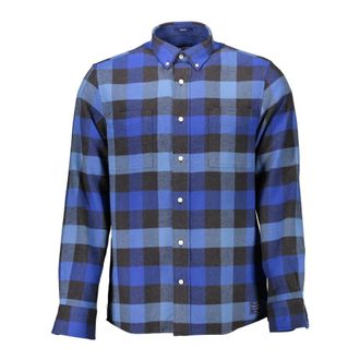 GANT Homme, Chemises, Bleu, Taille: S Chemise Bleue en Coton, Manches Longues, Coupe R&eacute;guli&egrave;re