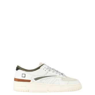 D.A.T.E. Wei&szlig;e Armee-farbene Sneakers - - Shoes - Herren - Wei&szlig; - 42 EU