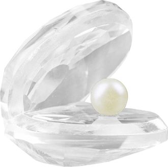 DOITOOL Kristall Muschel Figurine Dekoration mit Perle Elegantes Tischdekor Kunstvoll Gefertigte Maritime Geschenkidee zum Geburtstag Realistische Langlebige 