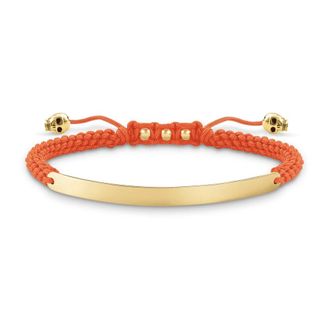 Thomas Sabo Orange Gold Armband Nylon 925 Silber - - Accessories - Damen - Mehrfarbig - ONE SIZE