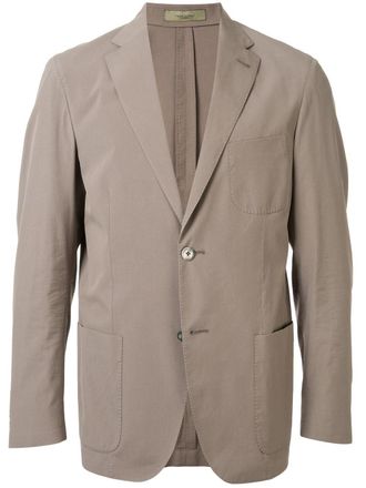 Corneliani veste &agrave; boutonni&egrave;re - Tons neutres