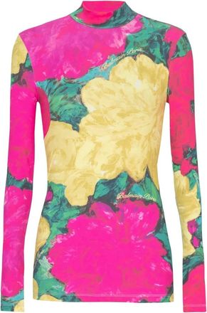 Balmain Femme, Tops, Multicolore, Taille: 42 FR Haut &agrave; col montant imprim&eacute;