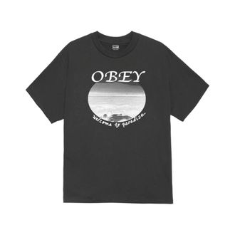 Obey Vintage Paradise Tee mit Frontdruck - - Tops - Herren - Schwarzk - M