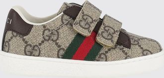 Gucci Jungen Low-Top-Sneaker aus GG Supreme mit Klettverschluss
