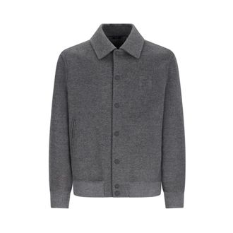 Fendi B Zucca Double Wo - - Knitwear - Herren - Grau - M