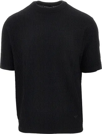 Emporio Armani Virgin wool knitted T-shirt Man XXL