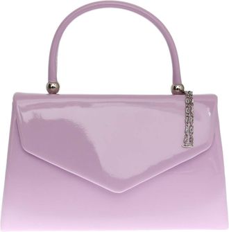 Girly HandBags Gl&auml;nzend Einfach Top Griff Tasche (Lilac)