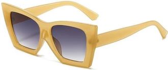 Generic Lunettes De Soleil Conduite &Agrave; Monture Large For Hommes Et Femmes, For Les Vacances En Plein Air, Le Shopping(Yellow)