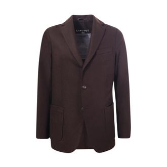Circolo 1901 Dunkelbraune Jacke aus Wolle und Kaschmir - - Jackets - Herren - Braun - L