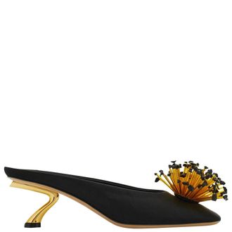 Ferragamo Pumps mit geformtem Stoffabsatz - - Shoes - Damen - Schwarzk - 35 1/2 EU