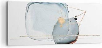 Arttor Wandbilder Dekoration Wohnzimmer Ein Wassertropfen Abstraktion Minimalismus Bilder auf Leinwand 120x50cm Leinwandbild Schlafzimmer Wand Kunstdruck Art