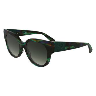 Longchamp schwarze Acetat-Sonnenbrille